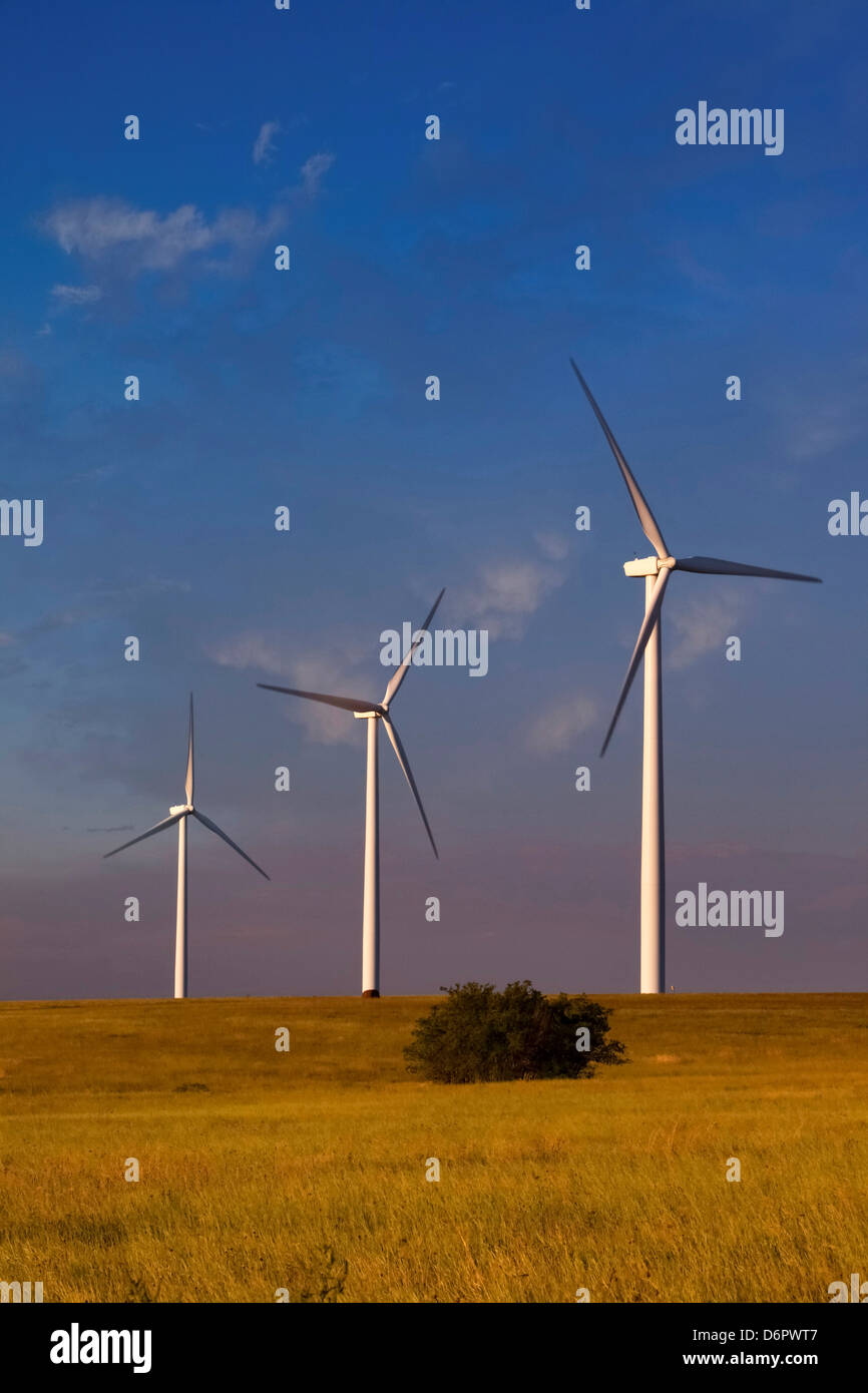 USA, Texas, Wind turbines at sunset Stock Photo - Alamy
