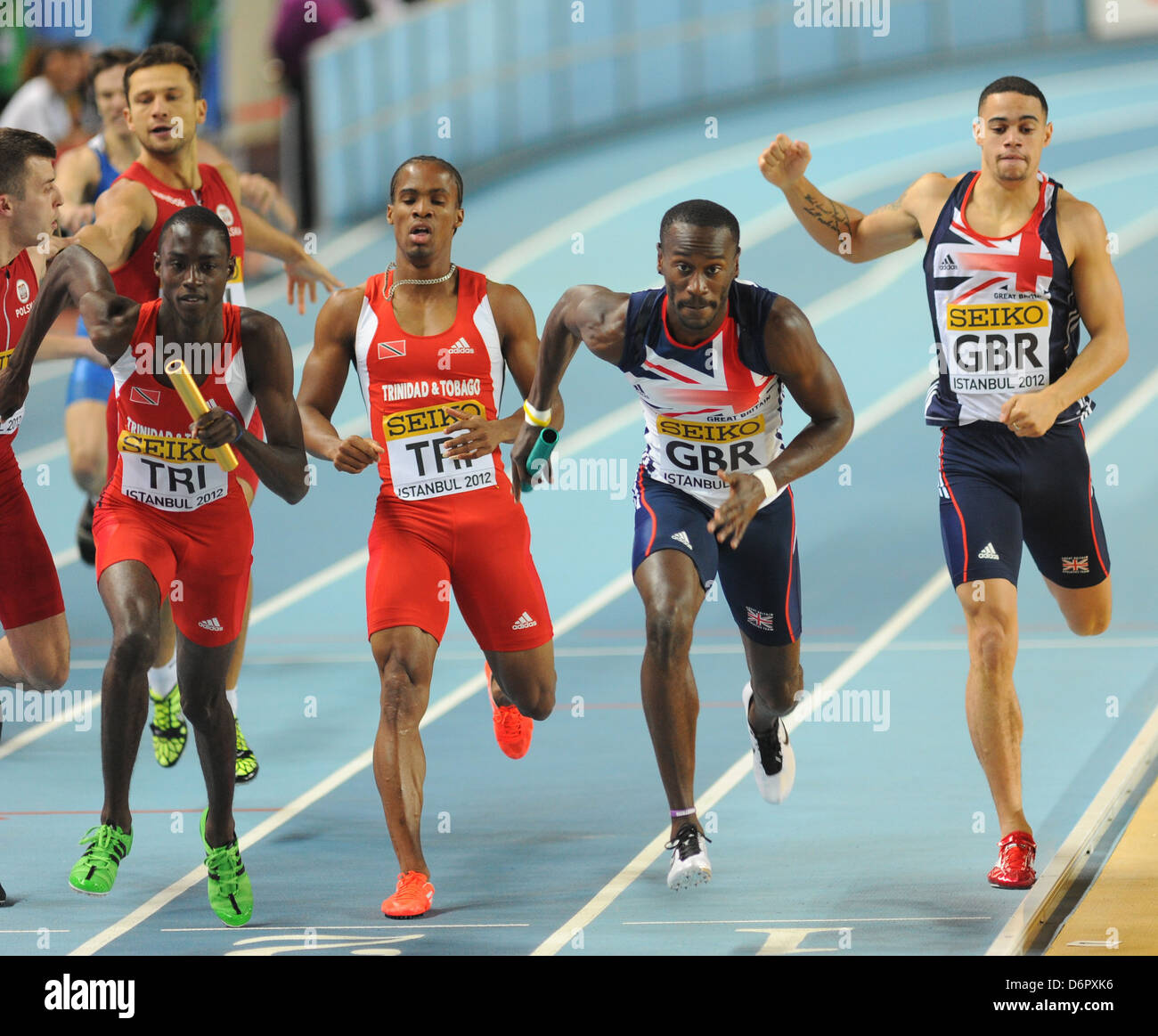 Britain's Michael Bingham (2R) and Britain's Luke Lennon-Ford (R) of ...