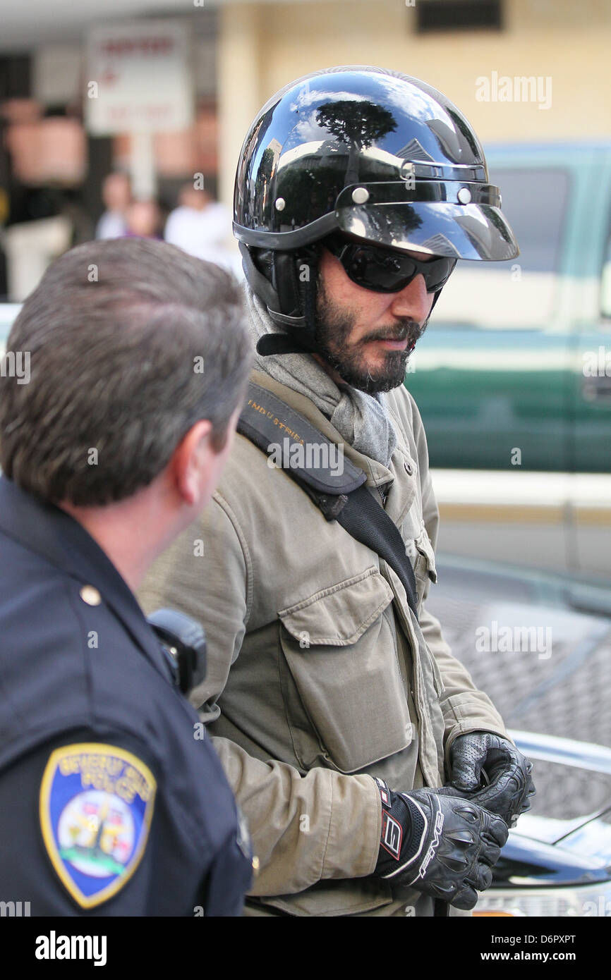 Keanu Reeves returning to the scene and speaking to the Beverly Hills ...