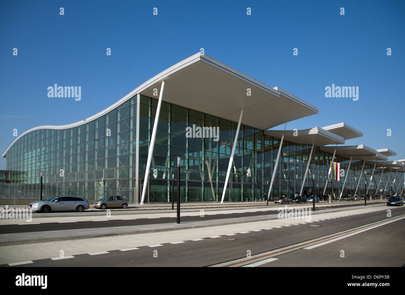 Wroclaw, Poland, the new Copernicus Airport Wroclaw, Exterior of the ...
