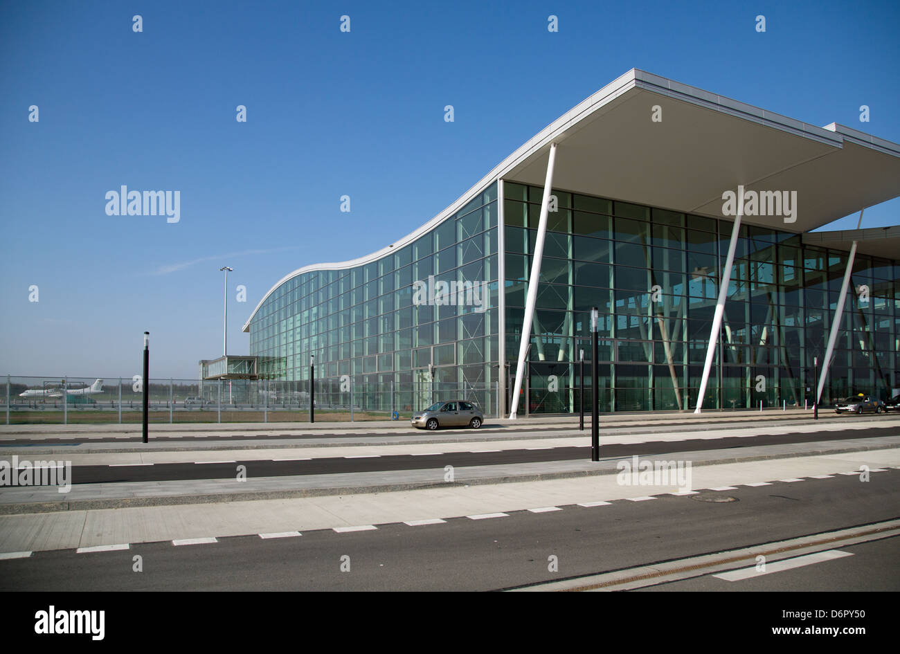 Wroclaw, Poland, the new Copernicus Airport Wroclaw, Exterior of the ...