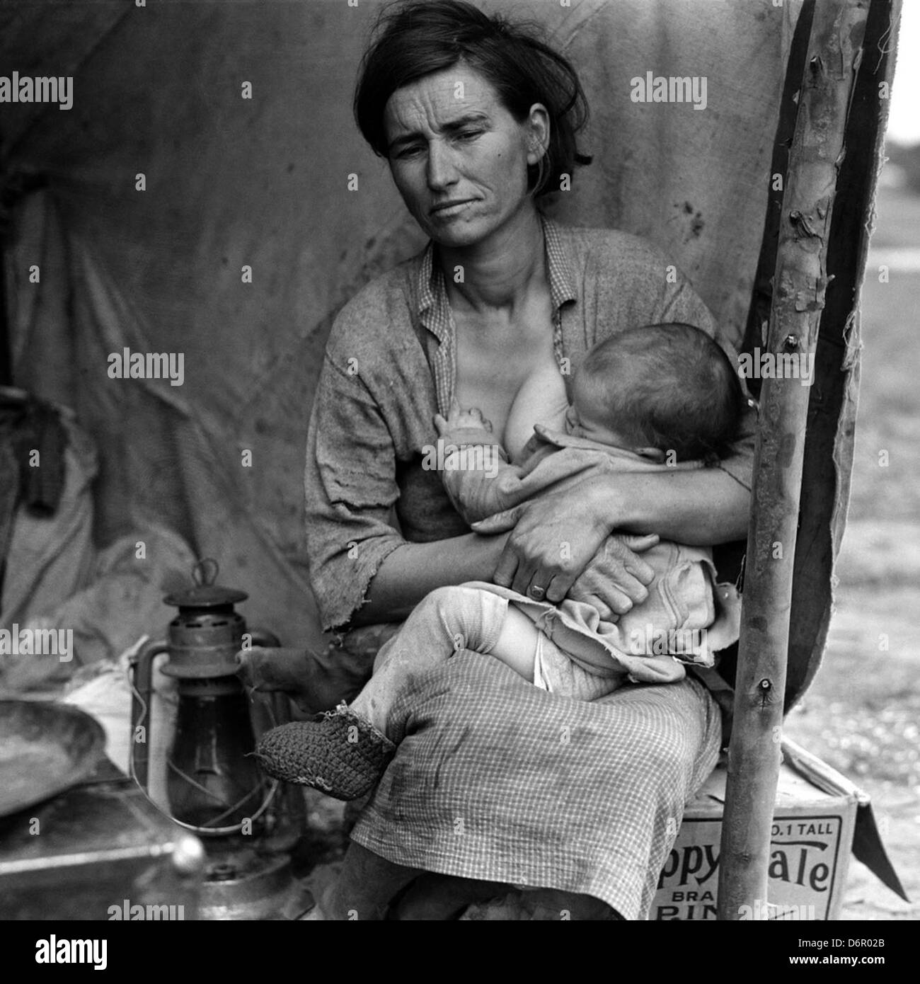 This iconic photograph by Dorothea Lange, titled 'Migrant Mother ...