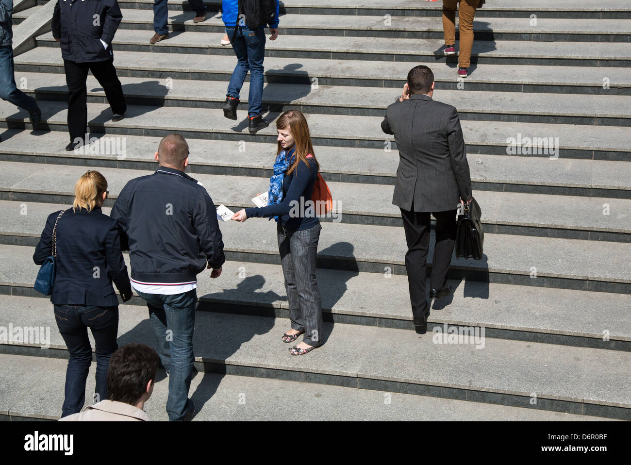 Downtown passers by hi-res stock photography and images - Alamy