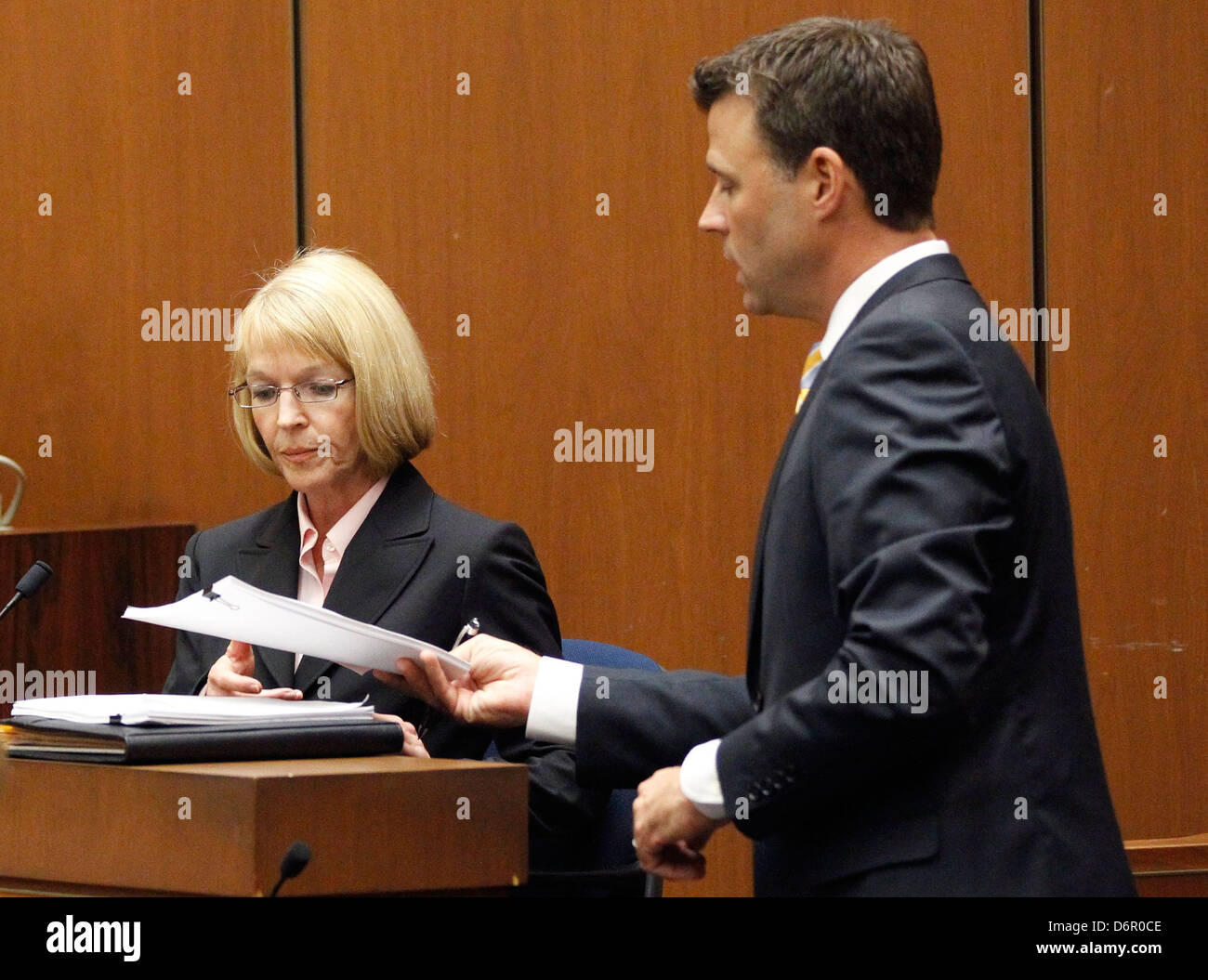 Deputy district attorney Davids Walgren (R) questions prosecution ...