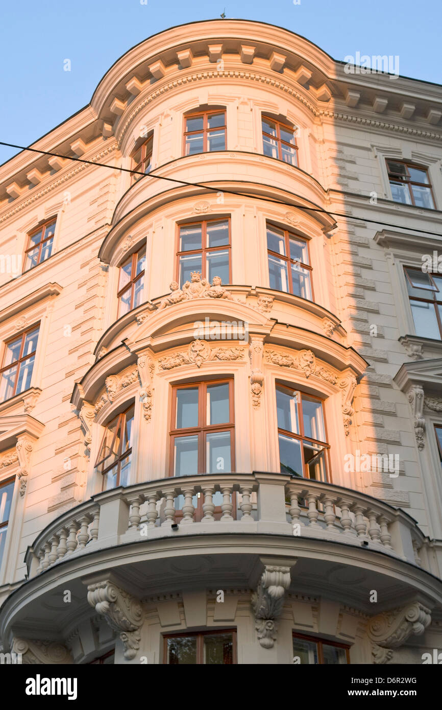 Corner turret in Vienna Stock Photo - Alamy