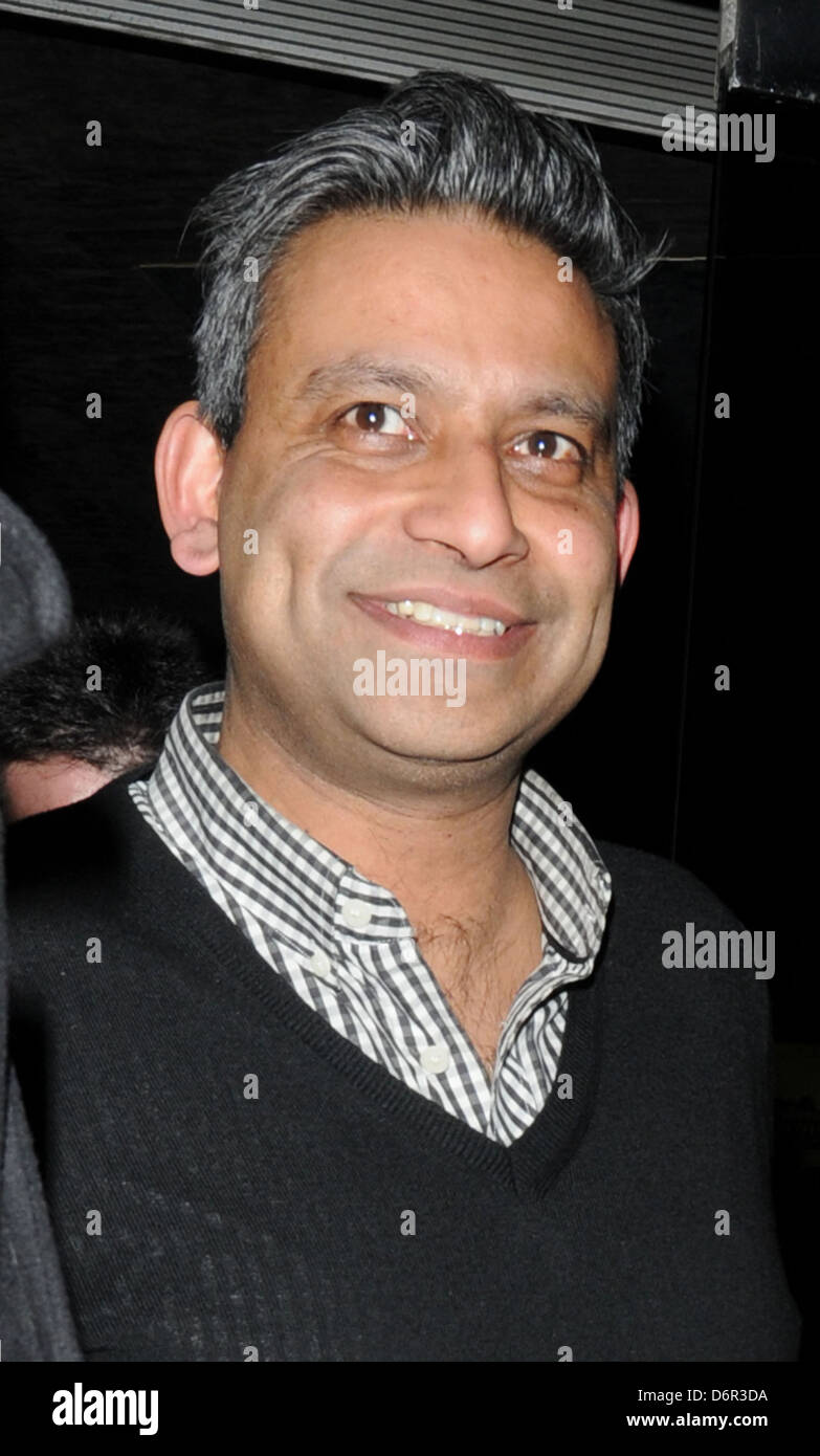 Journalist Rav Singh and Simon Cowell leave Stringfellows club London ...
