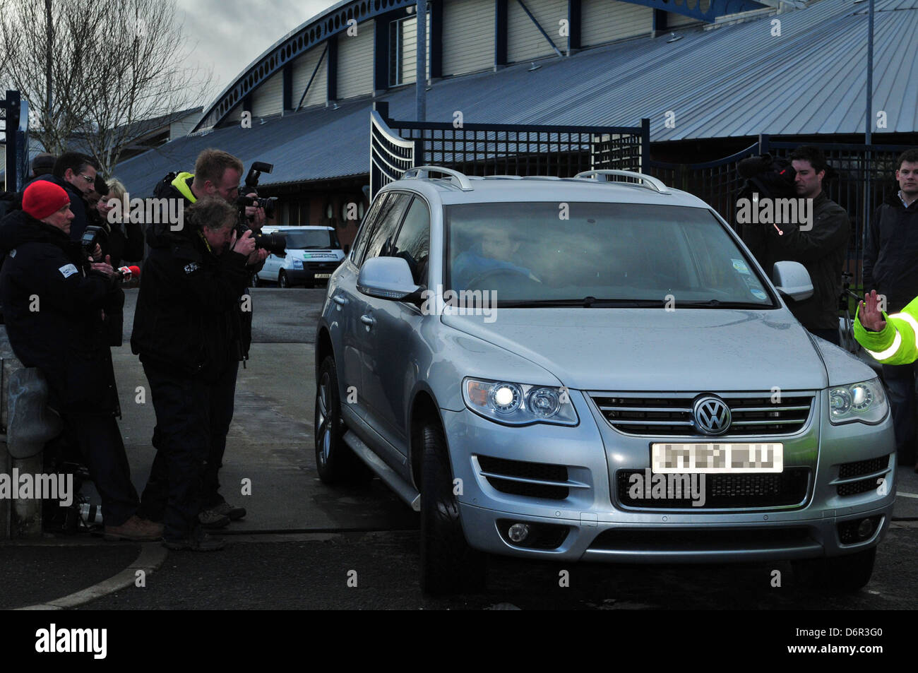 Jamie Ness Rangers F.C. players and staff leave Murray Park after a ...