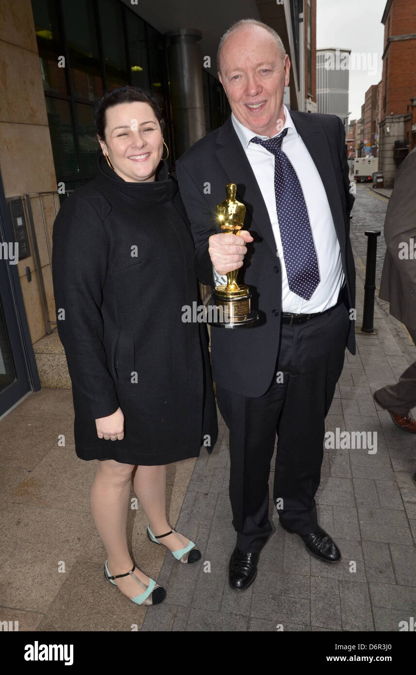 Terry George and daughter, Oorlagh George pose with their Academy Award ...