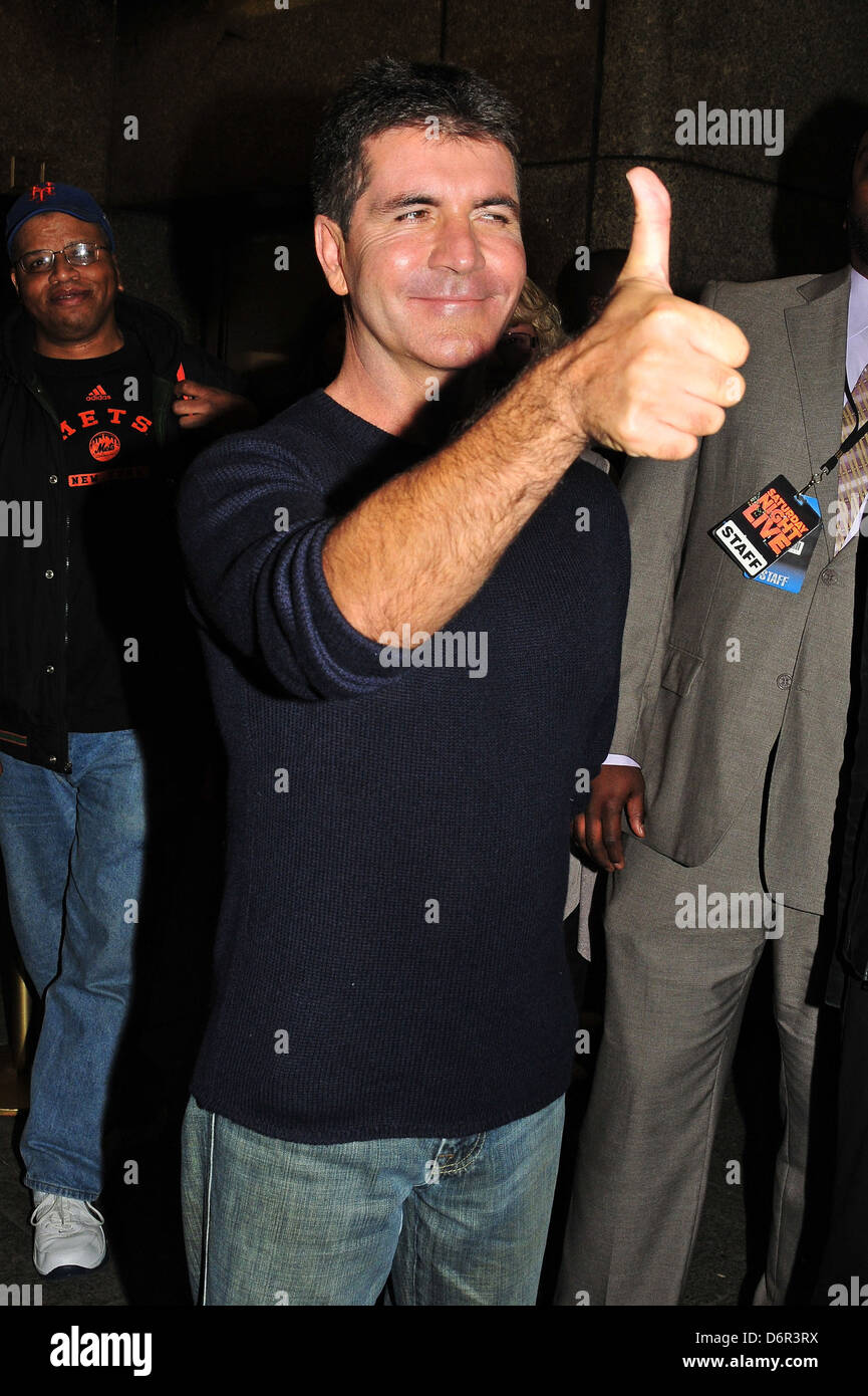 Simon Cowell outside NBC studios for an appearance on 'Late Night with ...