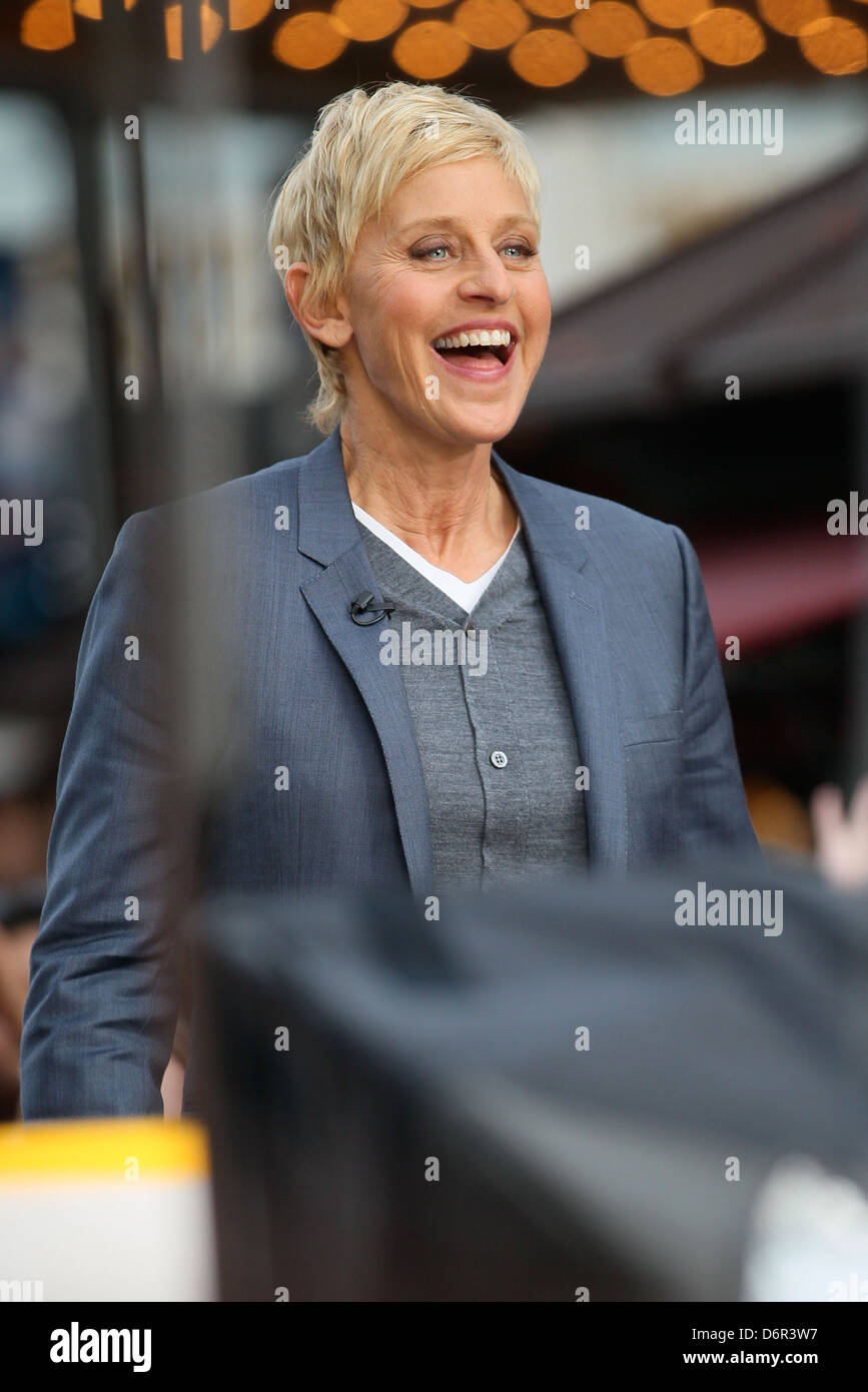 Ellen DeGeneres at The Grove to film an appearance for the ...