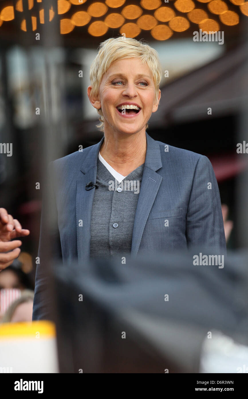 Ellen DeGeneres at The Grove to film an appearance for the ...