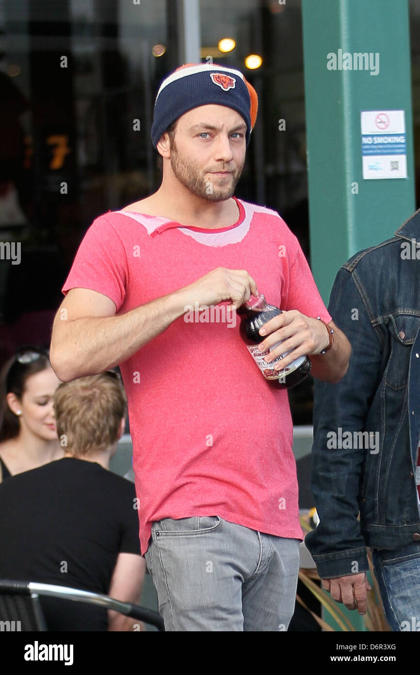 Jonathan Sadowski '$#! My Dad Says' actor wearing a winter hat as he ...
