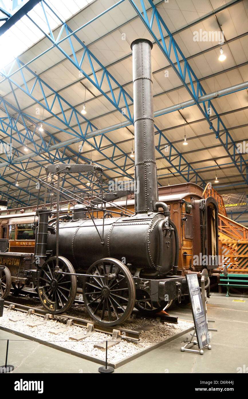 Stephenson's Rocket steam engine, the National Railway Museum, York ...
