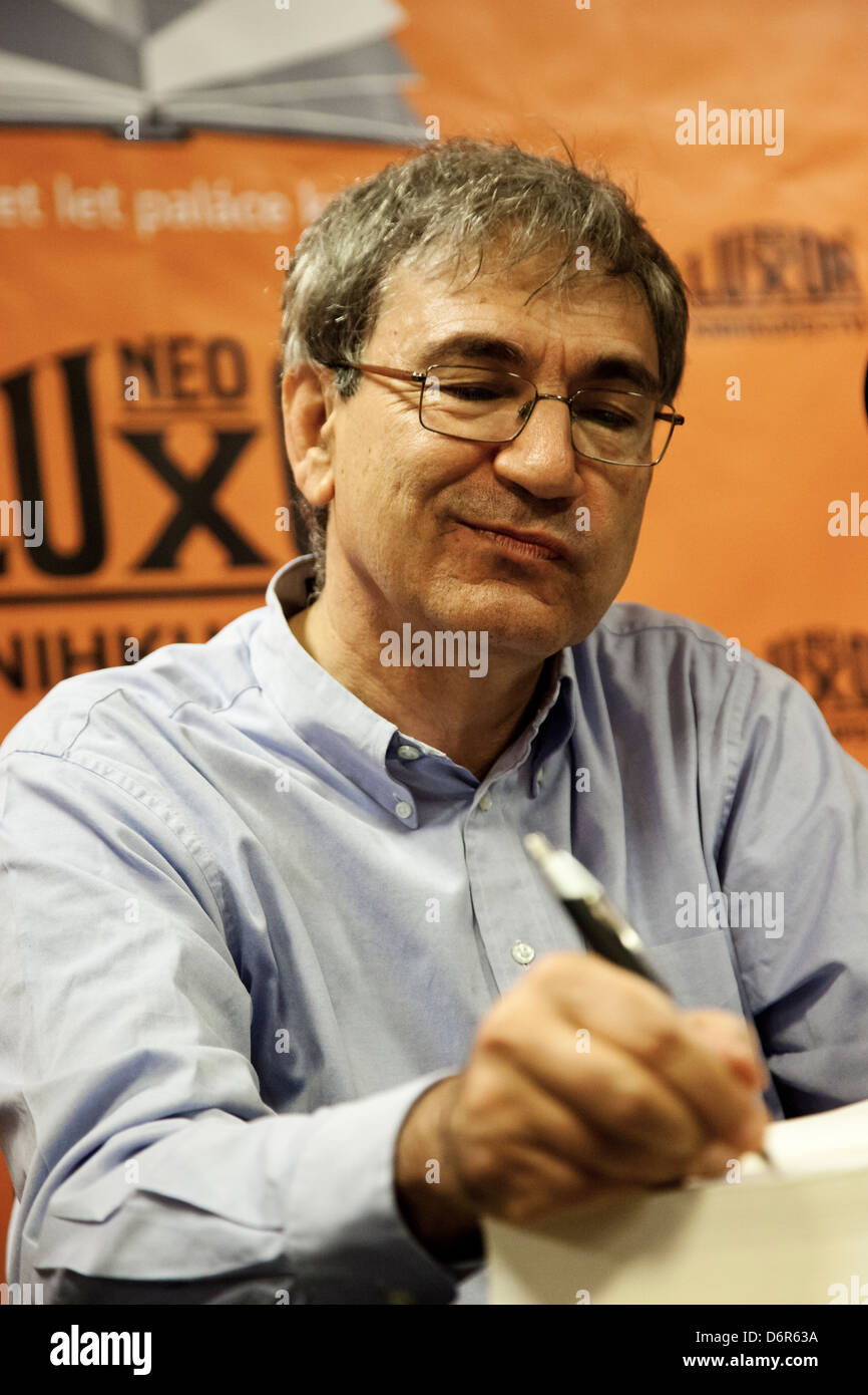 Turkish writer Orhan Pamuk, recipient of the 2006 Nobel Prize in ...