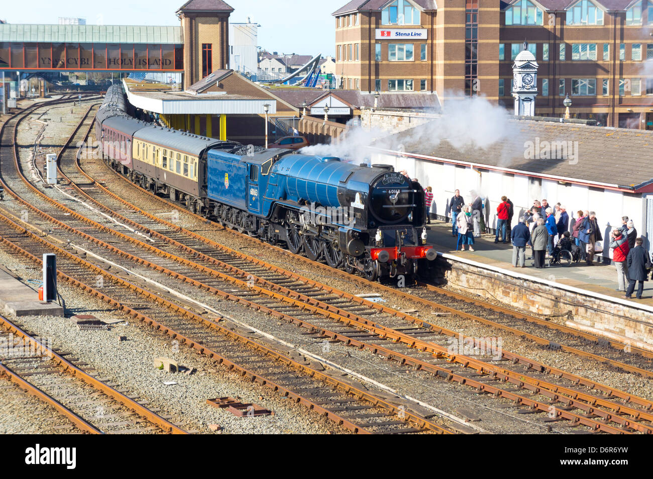 Tornado 60163 Steam Engine at Holyhead station Anglesey North Wales Uk ...