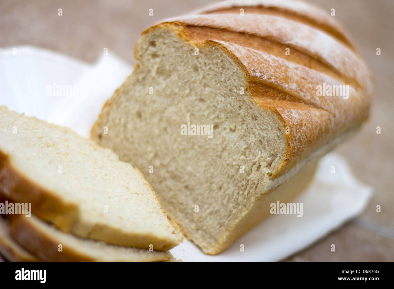 A loaf of farmhouse style bread Stock Photo - Alamy