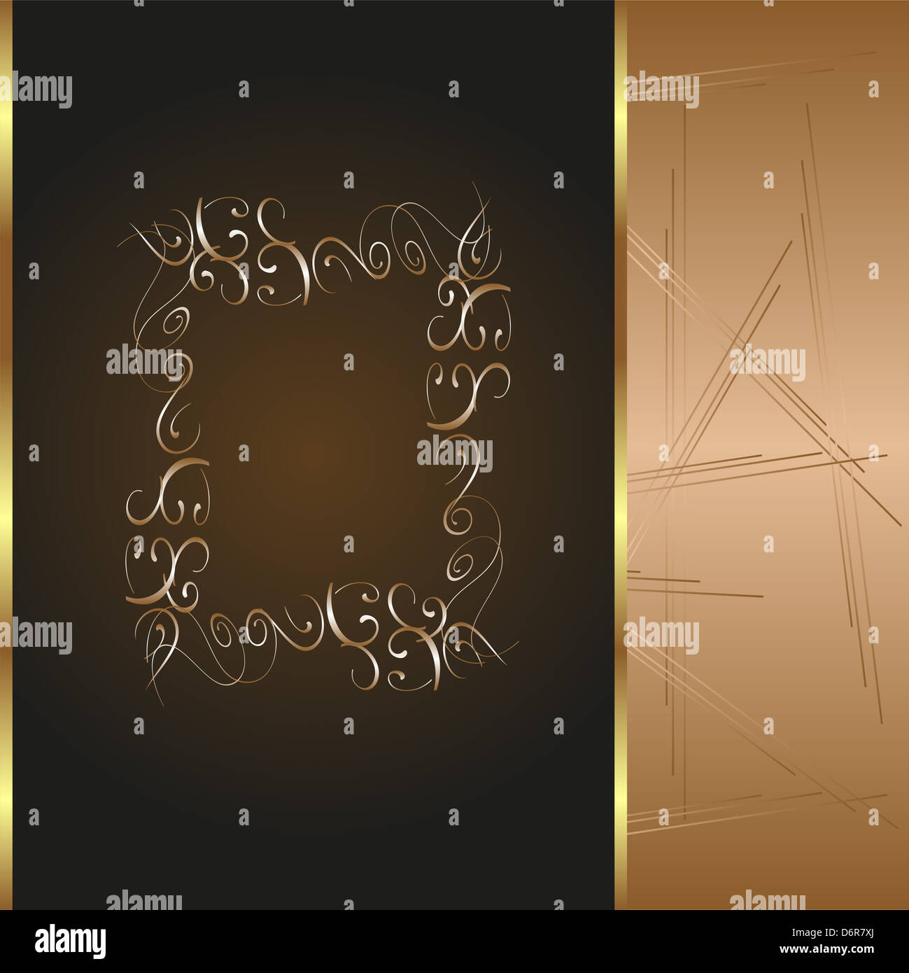 frame and border with gold pattern. old vintage Stock Photo - Alamy