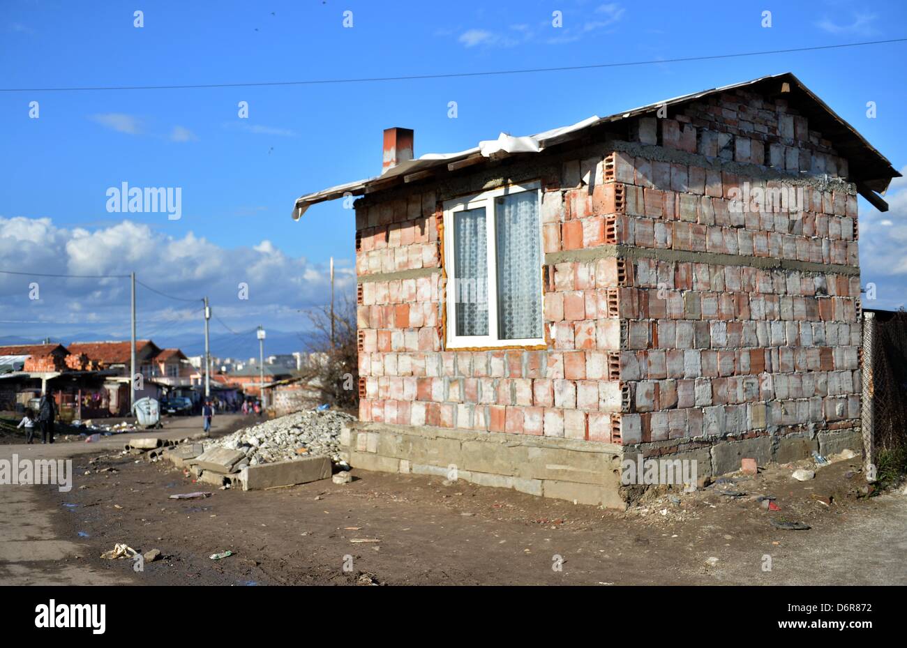 A small brick-stone hut stands in the Fakulteta neighbourhood, which is ...