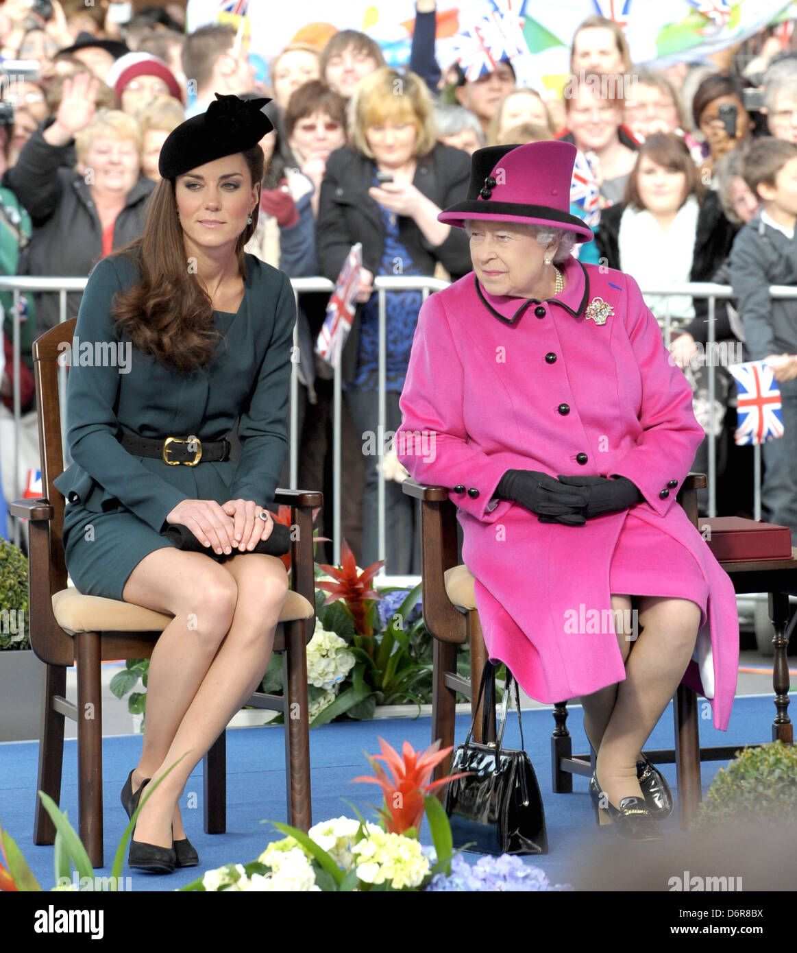 HRH Queen Elizabeth II and Catherine, Duchess of Cambridge, aka Kate ...