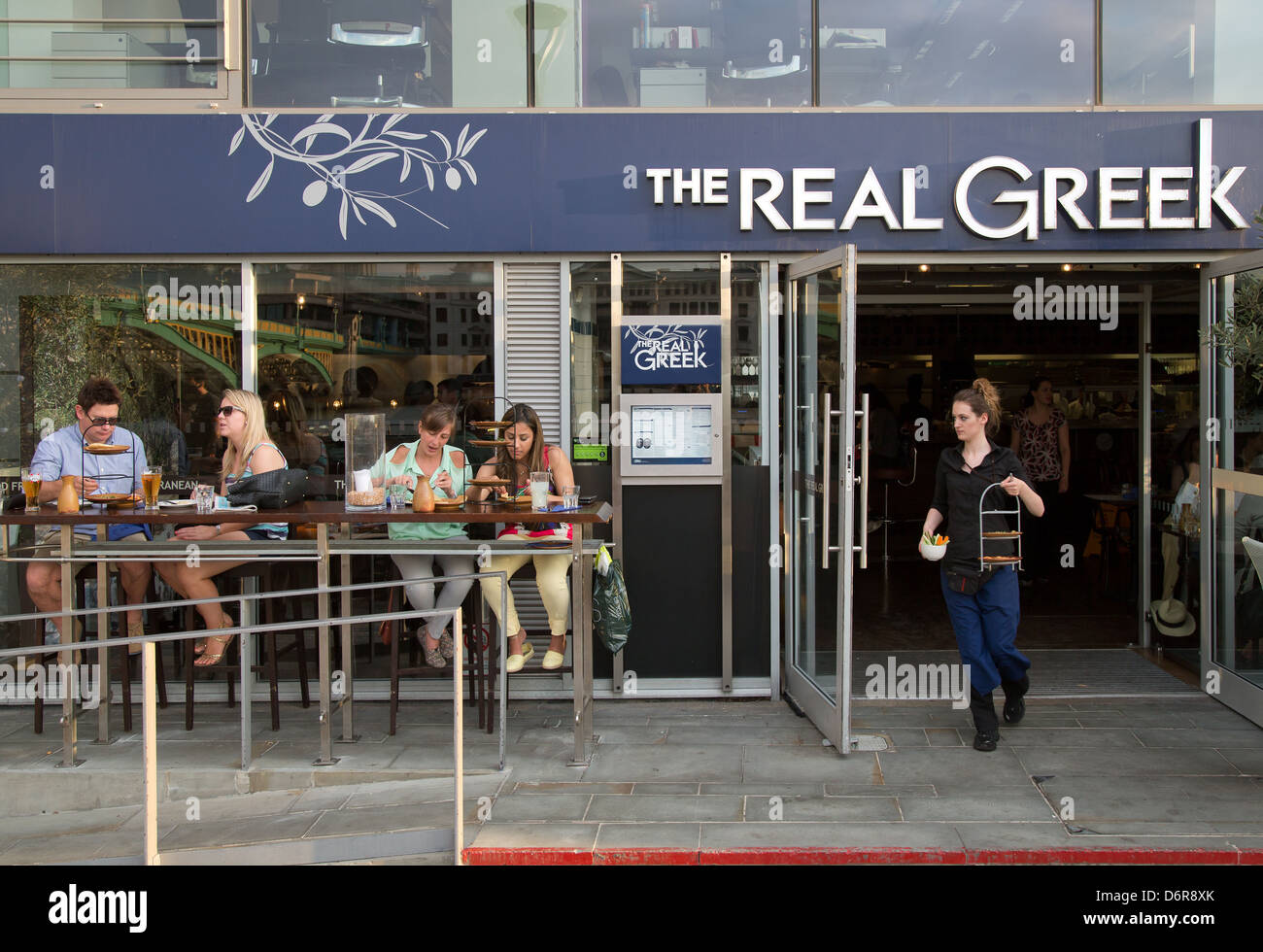 London, United Kingdom, Greek restaurant, The Real Greek, on the River ...