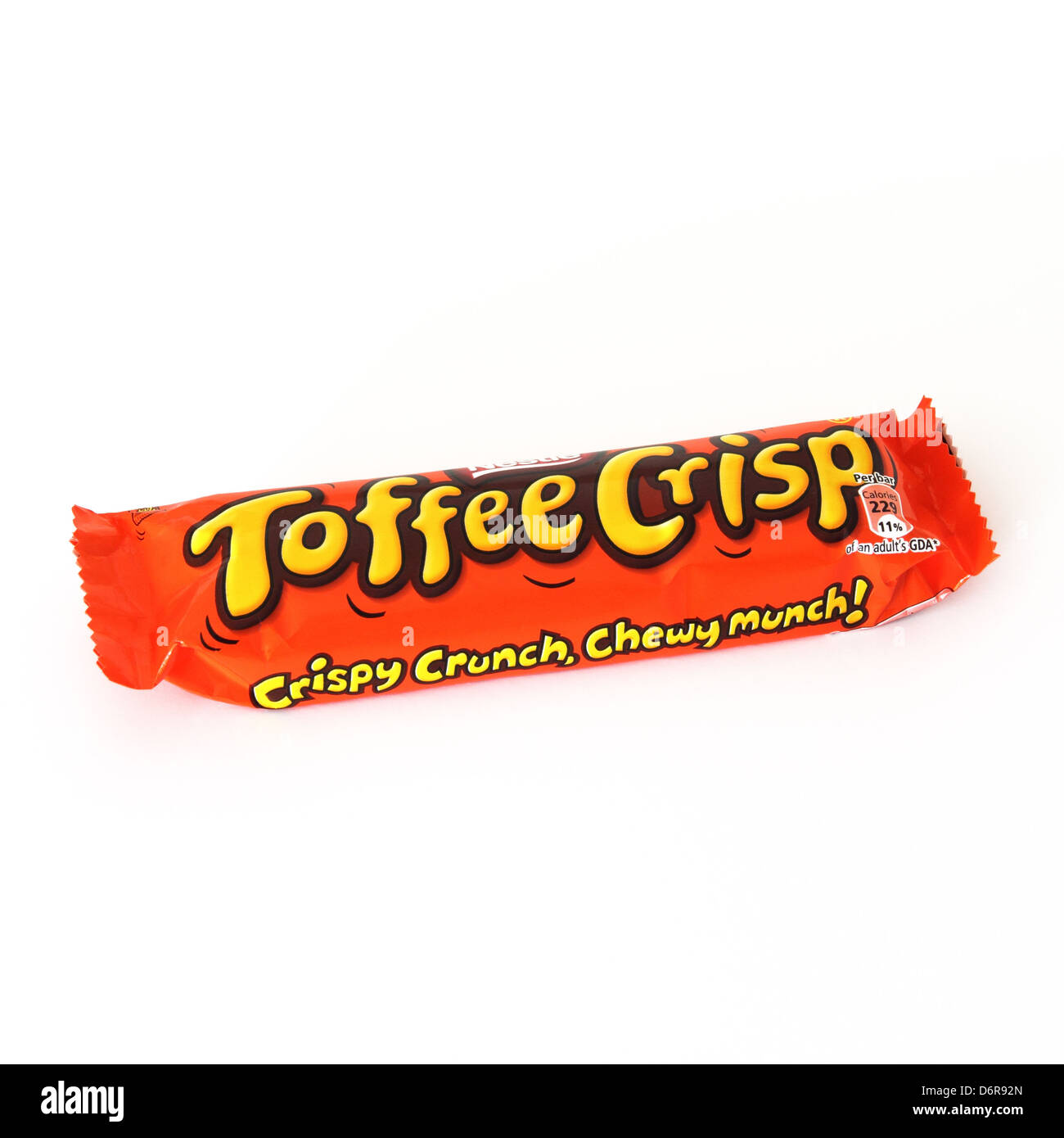 Nestle Toffee Crisp Chocolate Bar On A White Background Stock Photo - Alamy