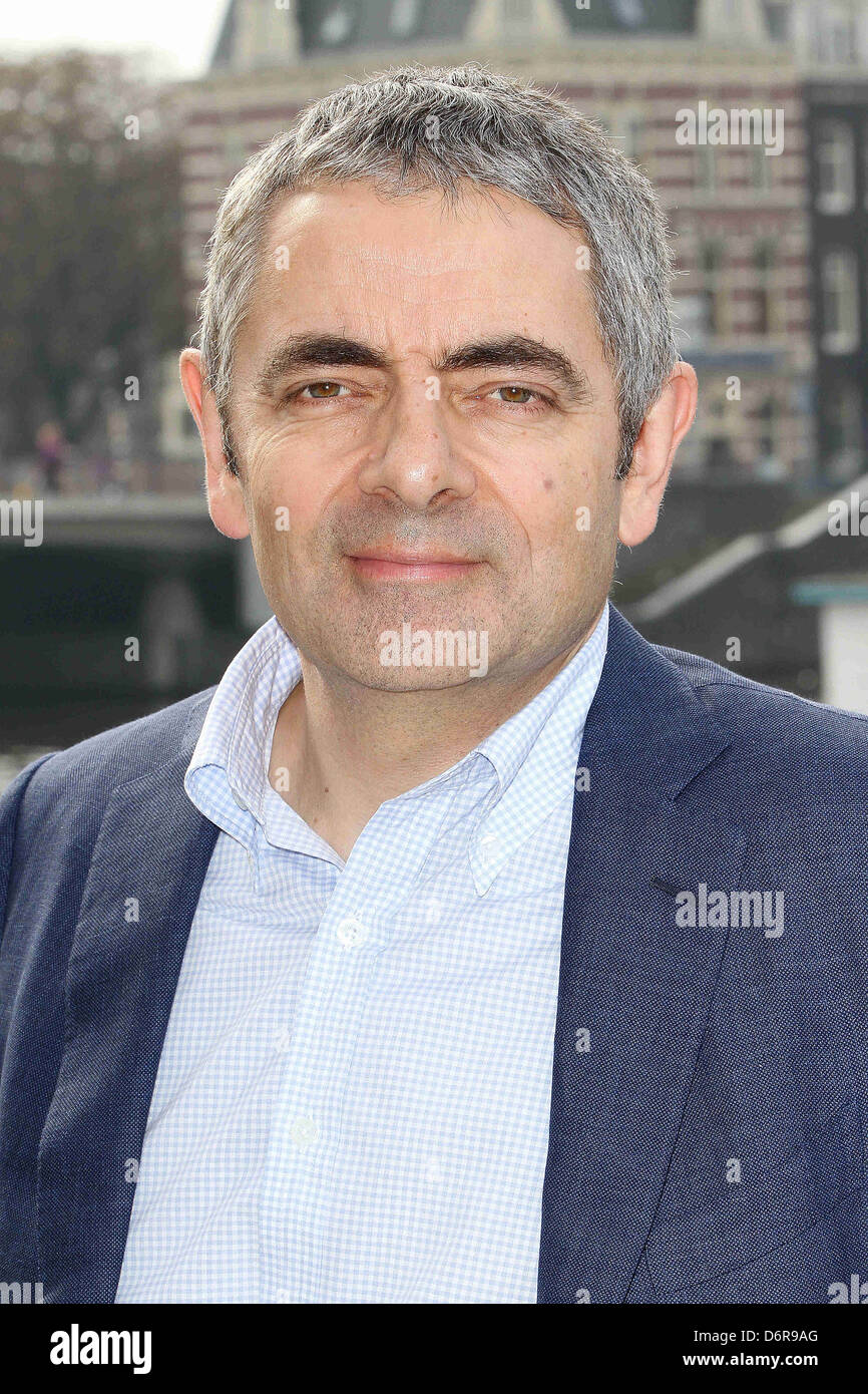 Rowan Atkinson poses for photographers during his promotional tour for ...