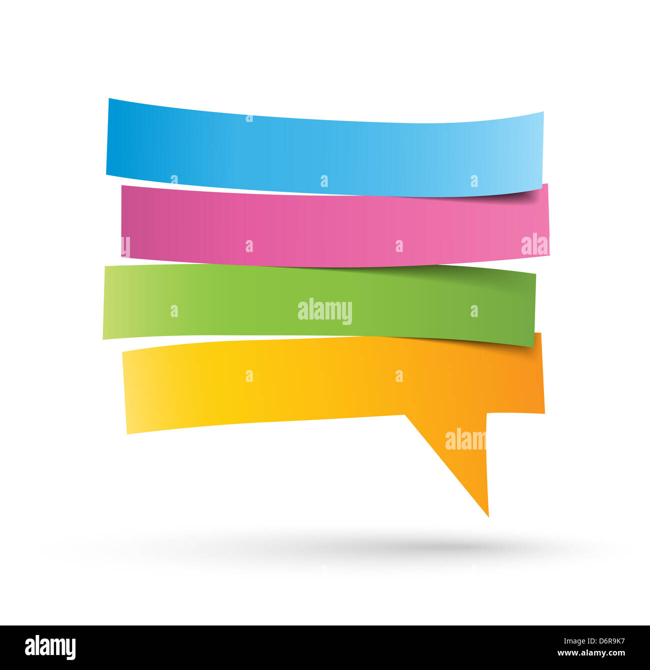colorful cut paper speech bubble Stock Photo - Alamy