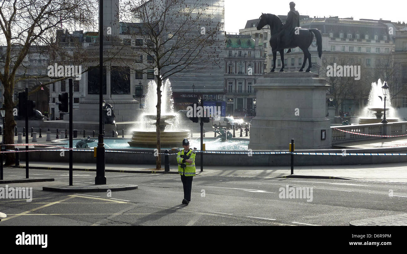 Trafalgar Square, one of London's busiest tourist areas, was evacuated ...