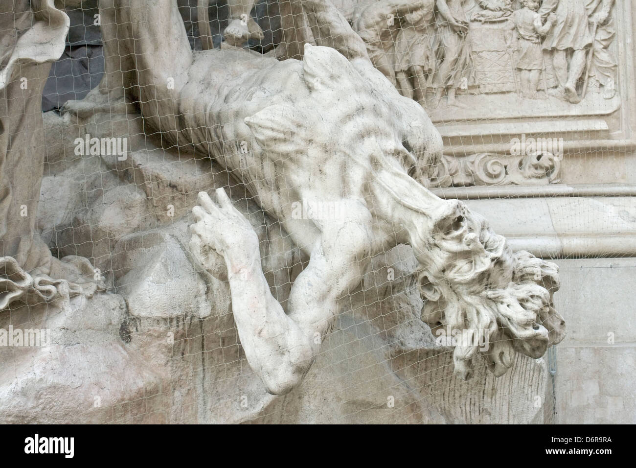 Plague column, Vienna, detail Stock Photo - Alamy