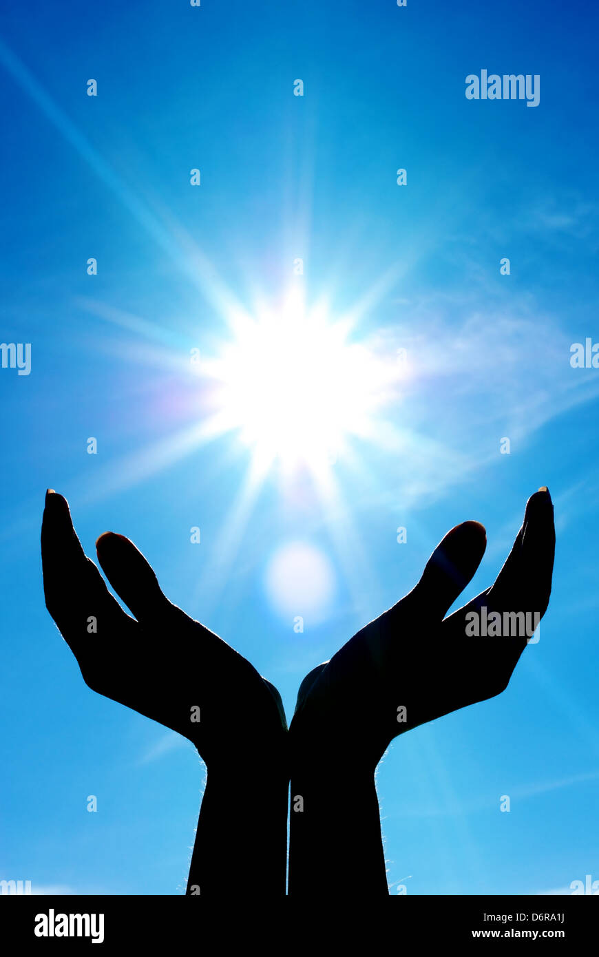 Hands touch silhouette hi-res stock photography and images - Alamy