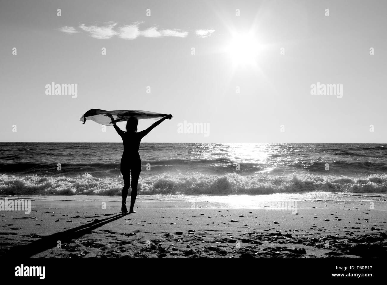 Play on beach Black and White Stock Photos & Images - Alamy