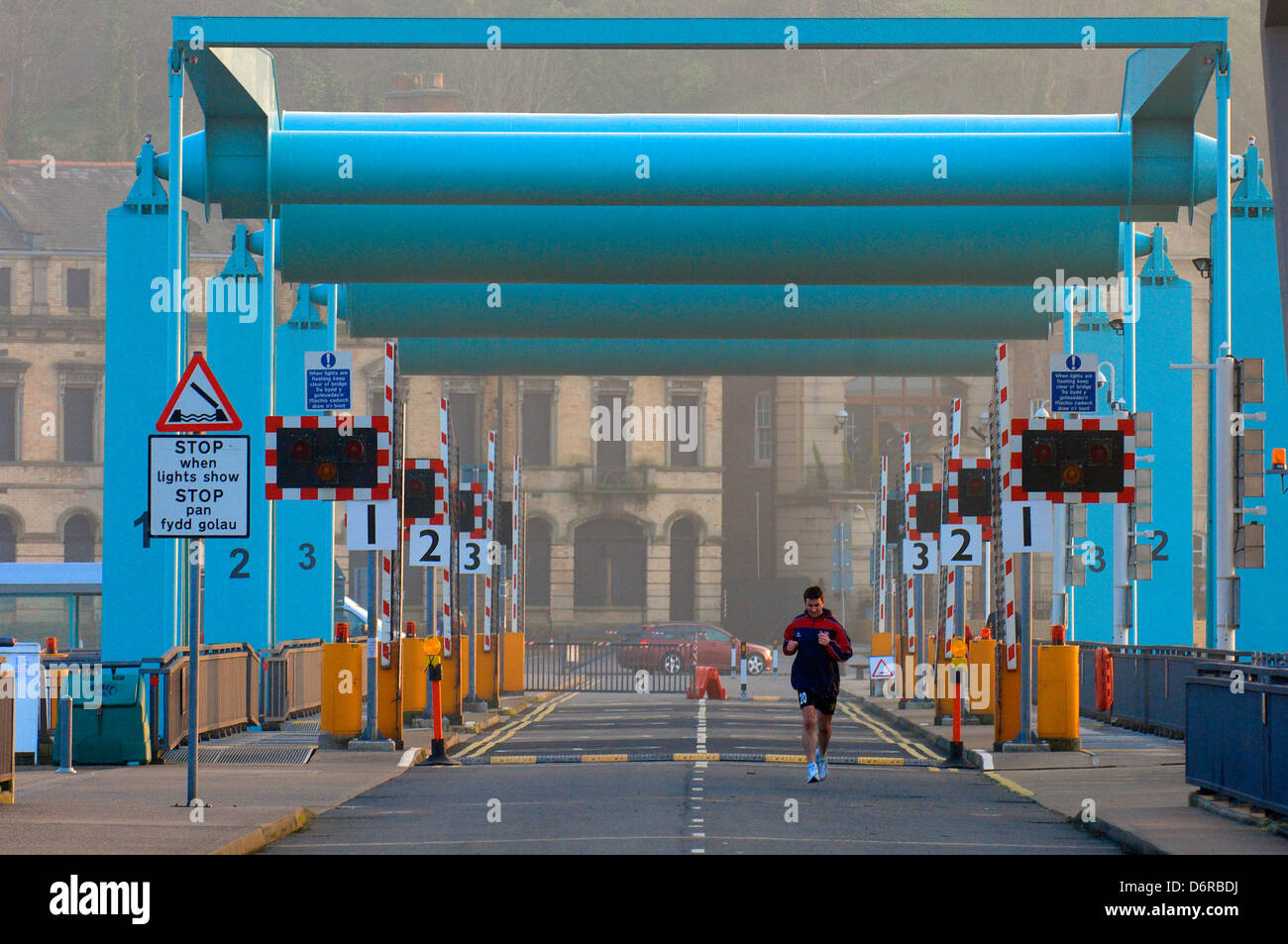 Drawbridge at Cardiff Bay Barrage, Penarth, Glamorgan, Wales, UK Stock ...
