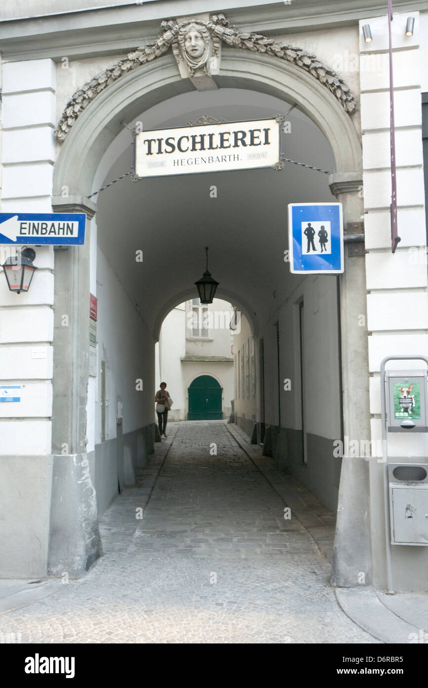 Ancient arcade in Vienna Stock Photo - Alamy