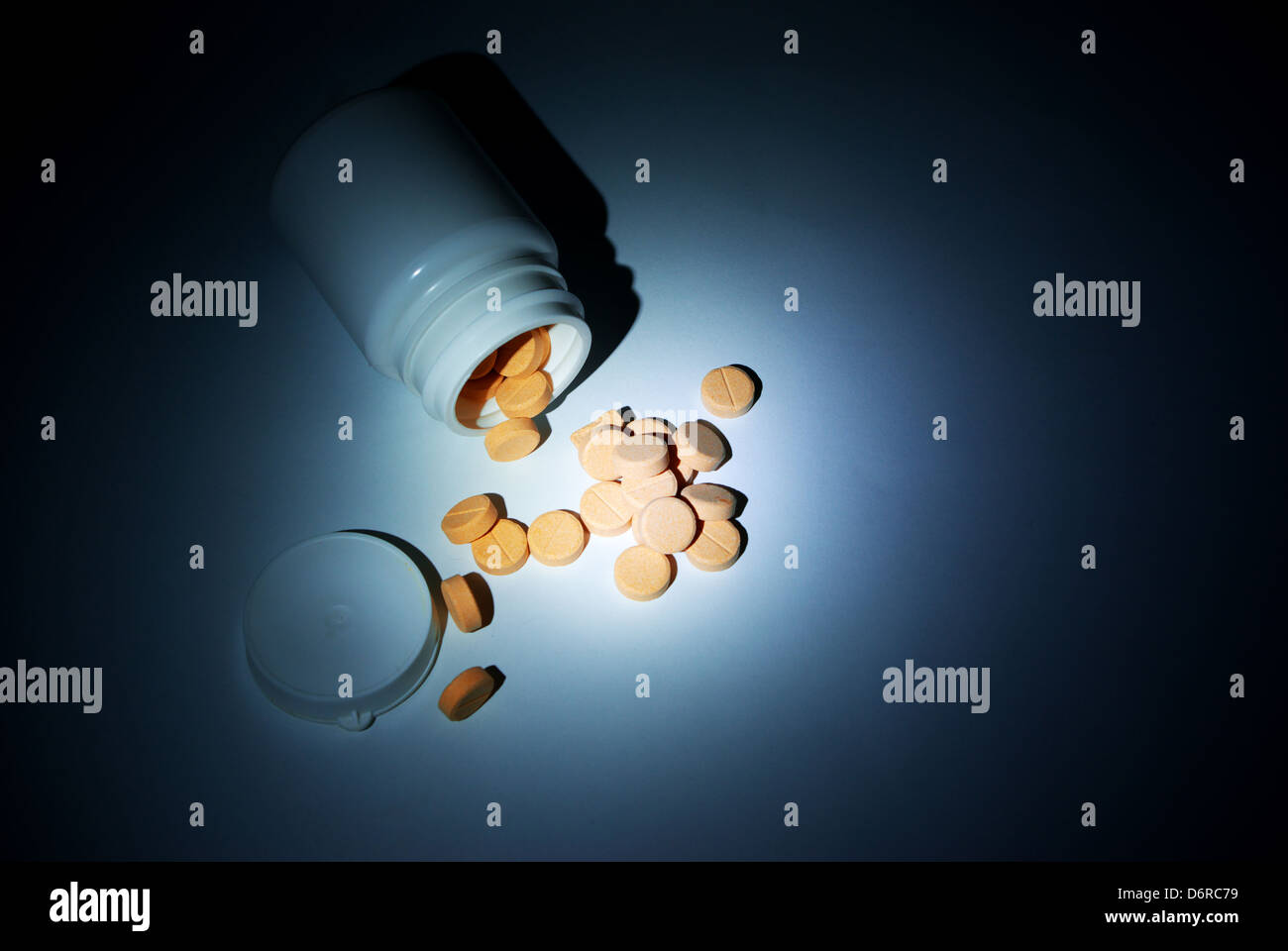 Tablets in dark. Element of design Stock Photo - Alamy