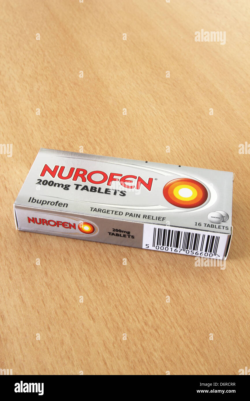 Packet ibuprofen painkillers hi-res stock photography and images - Alamy