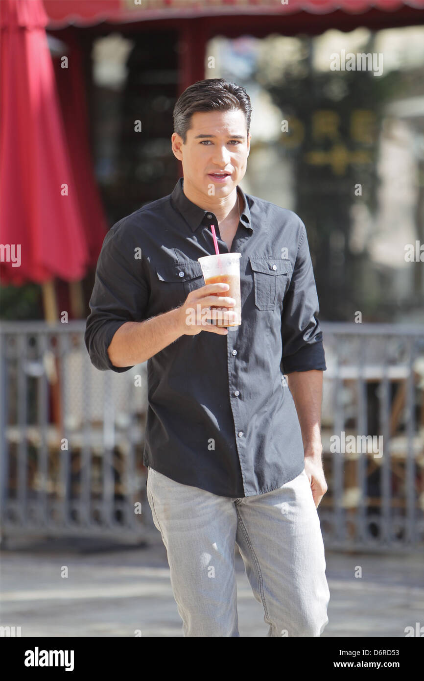 Mario Lopez at The Grove to film an appearance for the entertainment ...