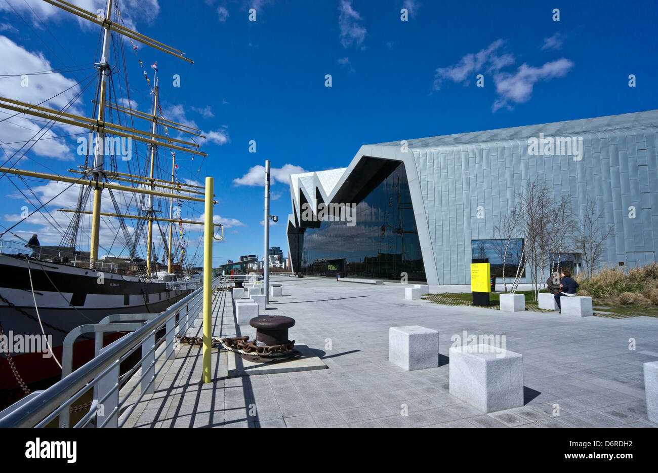 Newly built Riverside Museum on the River Clyde in Glasgow featuring ...