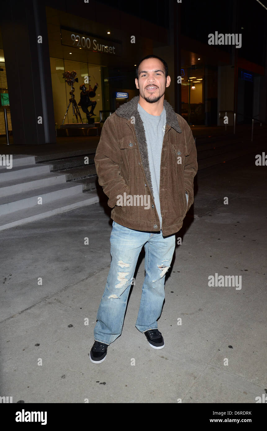 Boxer, Ray Beltran leaving BOA steakhouse Los Angeles, California - 21. ...