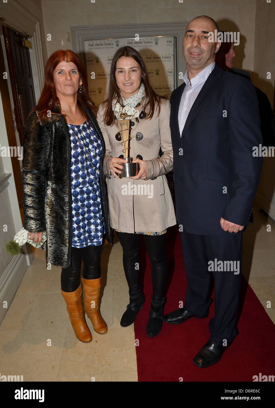 Katie Taylor with parents Bridget Taylor and Pete Taylor Jockey Nina ...
