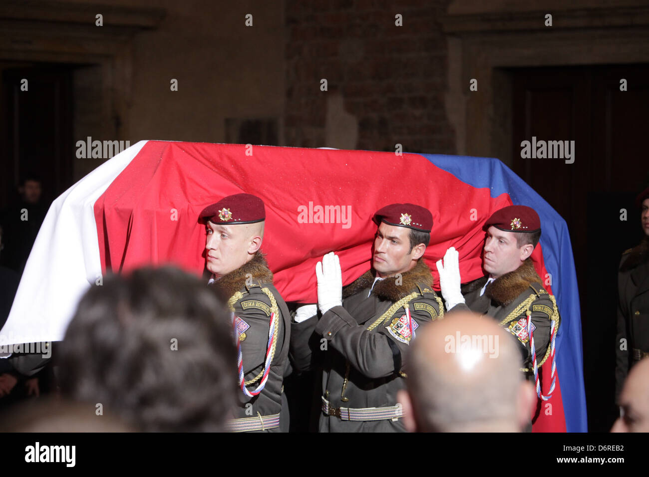 Vaclav Havel's Lying in State in the Vladislav Hall of the Old Royal ...