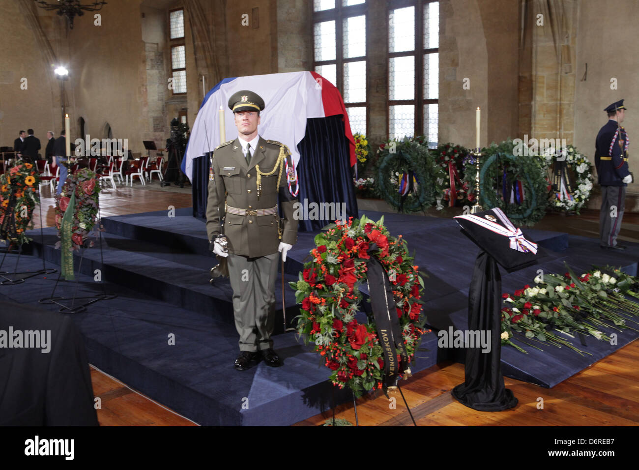 Vaclav Havel's Lying in State in the Vladislav Hall of the Old Royal ...