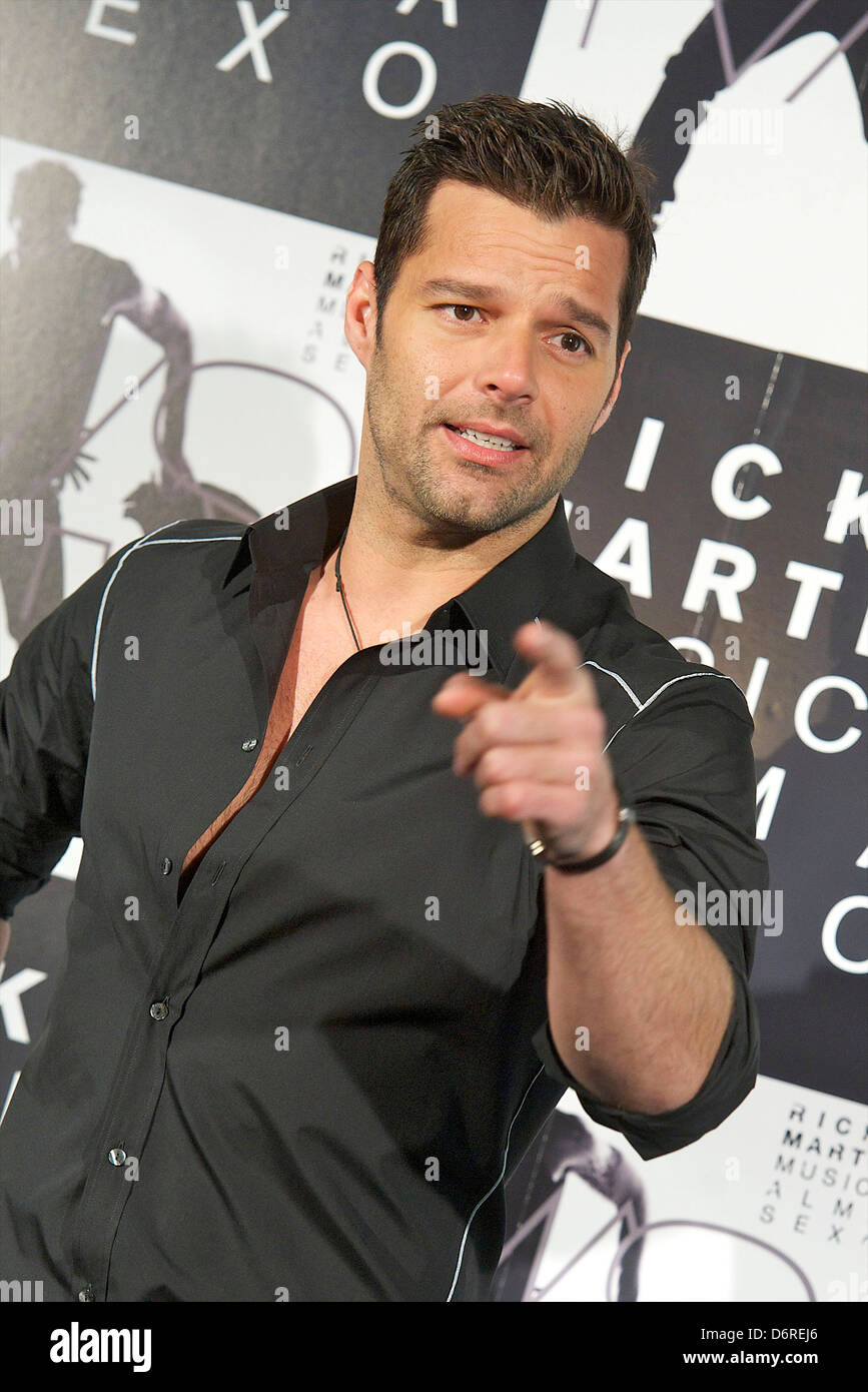 Ricky Martin presents his new album M.A.S. at ME Hotel Madrid, Spain ...