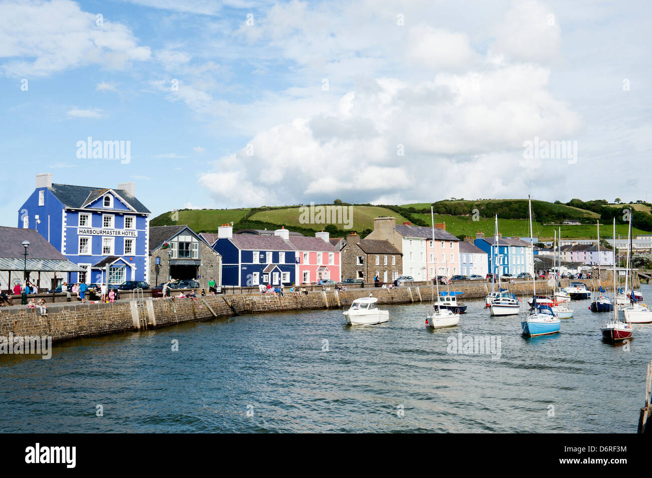 Aberaeron harbour wales boat hi-res stock photography and images - Alamy