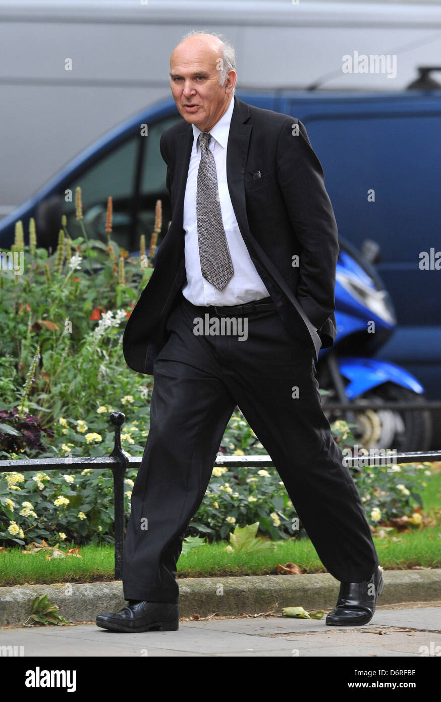 Business Secretary Vince Cable arrives at 10 Downing Street for a ...