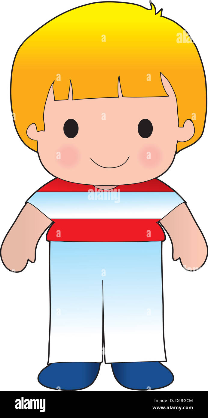 A smiling, well dressed young lad wears clothing representative of ...
