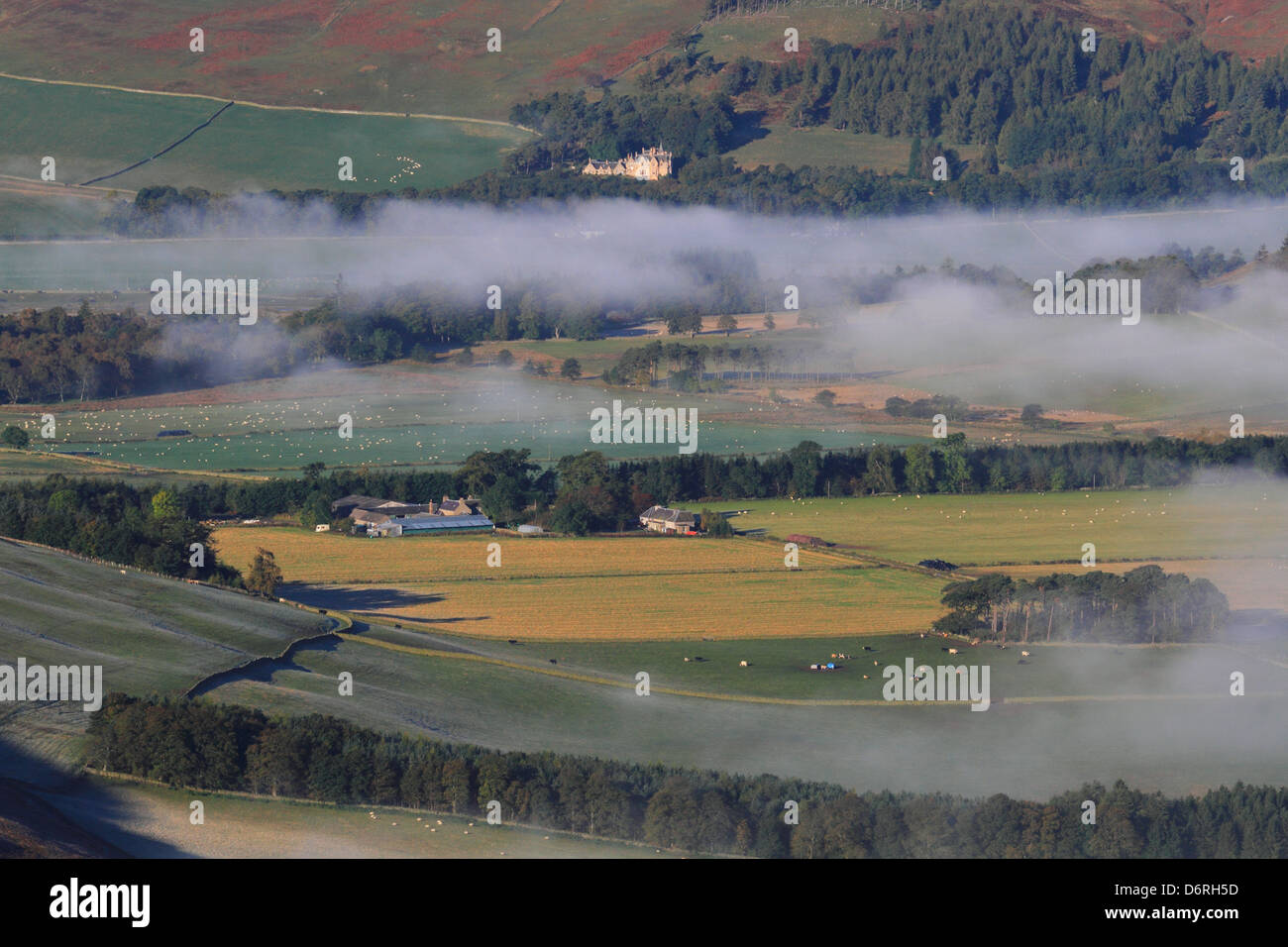 Autumnal Mist over Cademuir & Manor Valley in the Scottish Borders ...