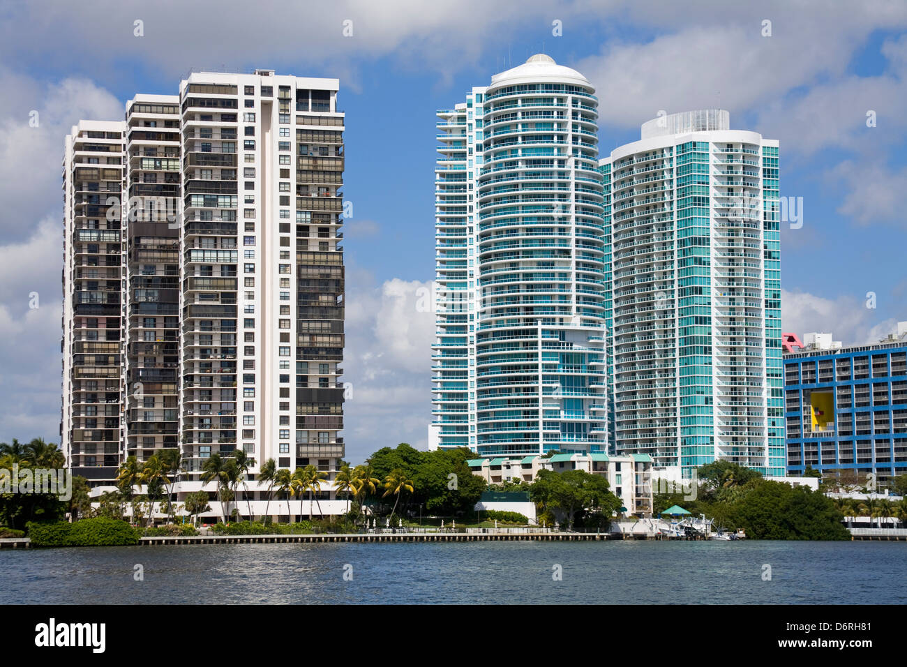 Miami skyline viewed from Key Biscayne, Miami, Florida, USA Stock Photo ...