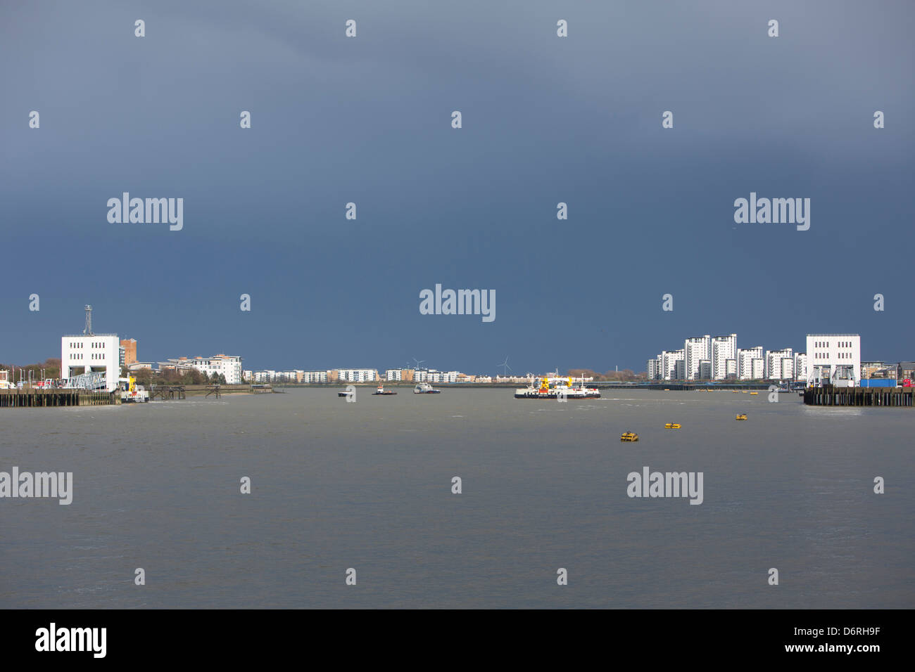 Woolwich Ferry in London, England Stock Photo - Alamy