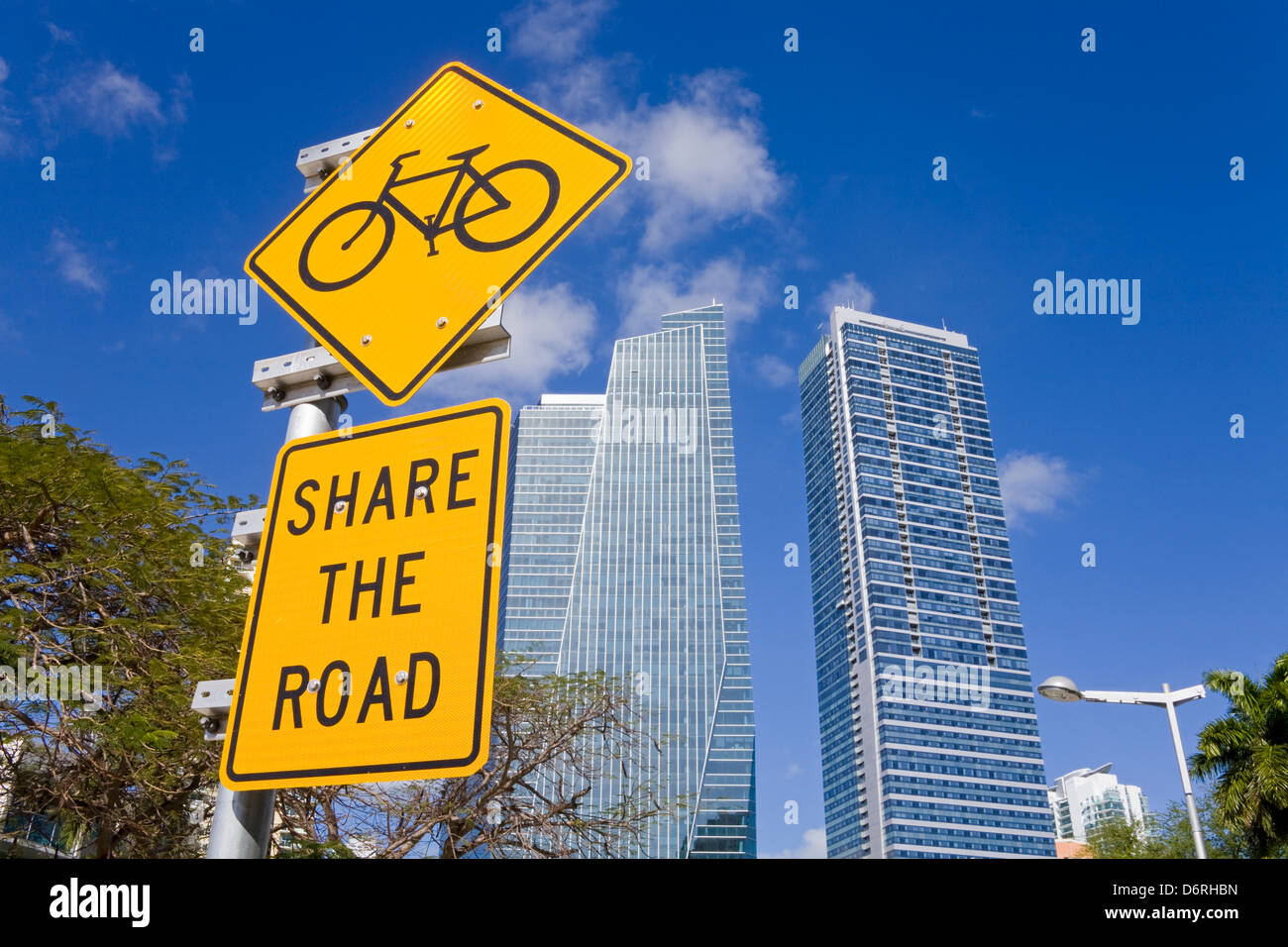 Road sign on Brickell Avenue, Miami, Florida, USA Stock Photo - Alamy