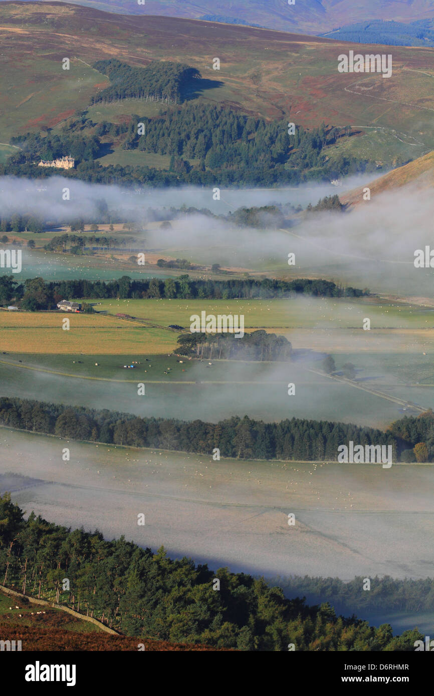 Autumnal Mist over Cademuir & Manor Valley in the Scottish Borders ...